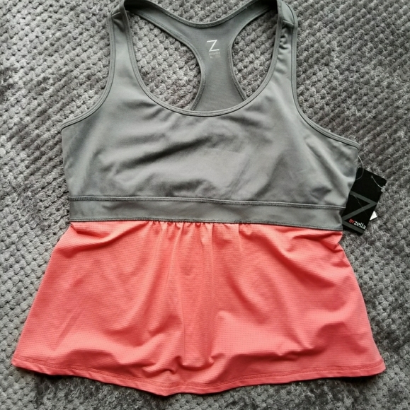 Zella | Tops | New Zella Active Gym Racerback Tank Top Fit Flare Xl ...